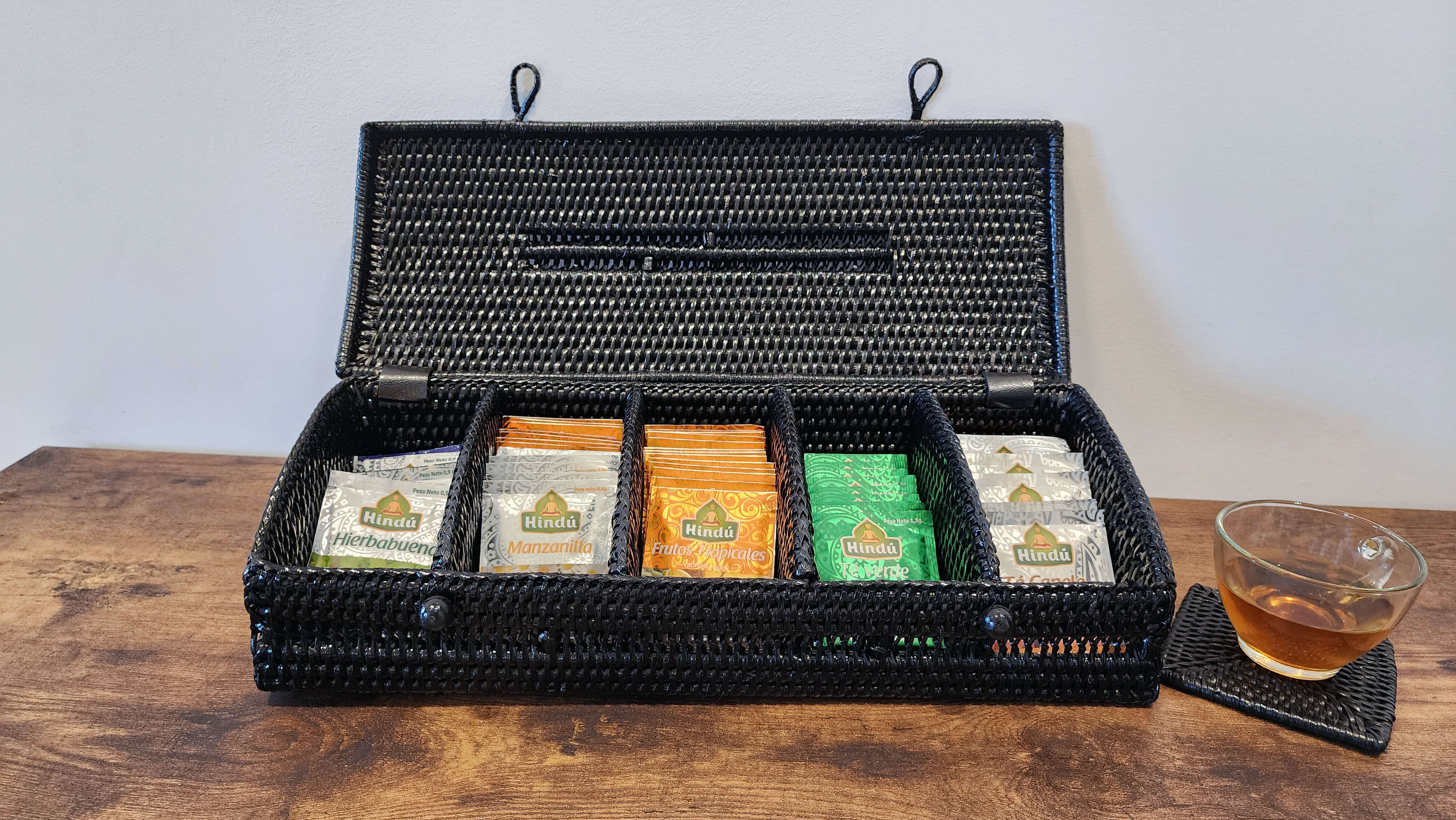 5 Section Tea Box with Lid - Artifacts Trading Company