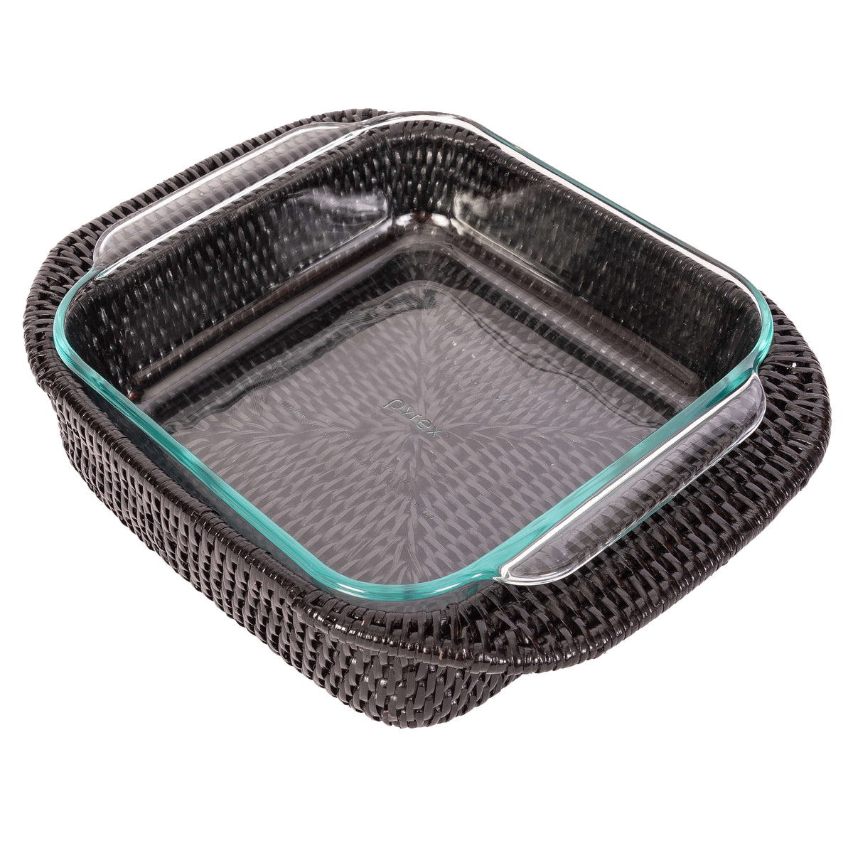Artifacts Rattan™ Square Baker Basket with Pyrex - Artifacts Trading ...