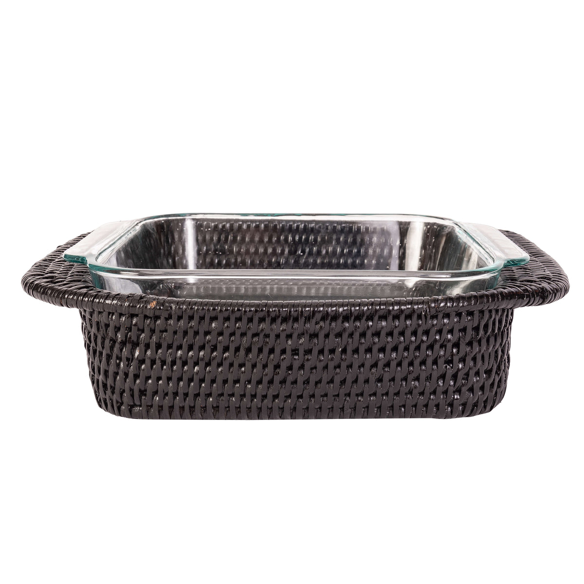 Artifacts Rattan™ Square Baker Basket with Pyrex - Artifacts Trading ...