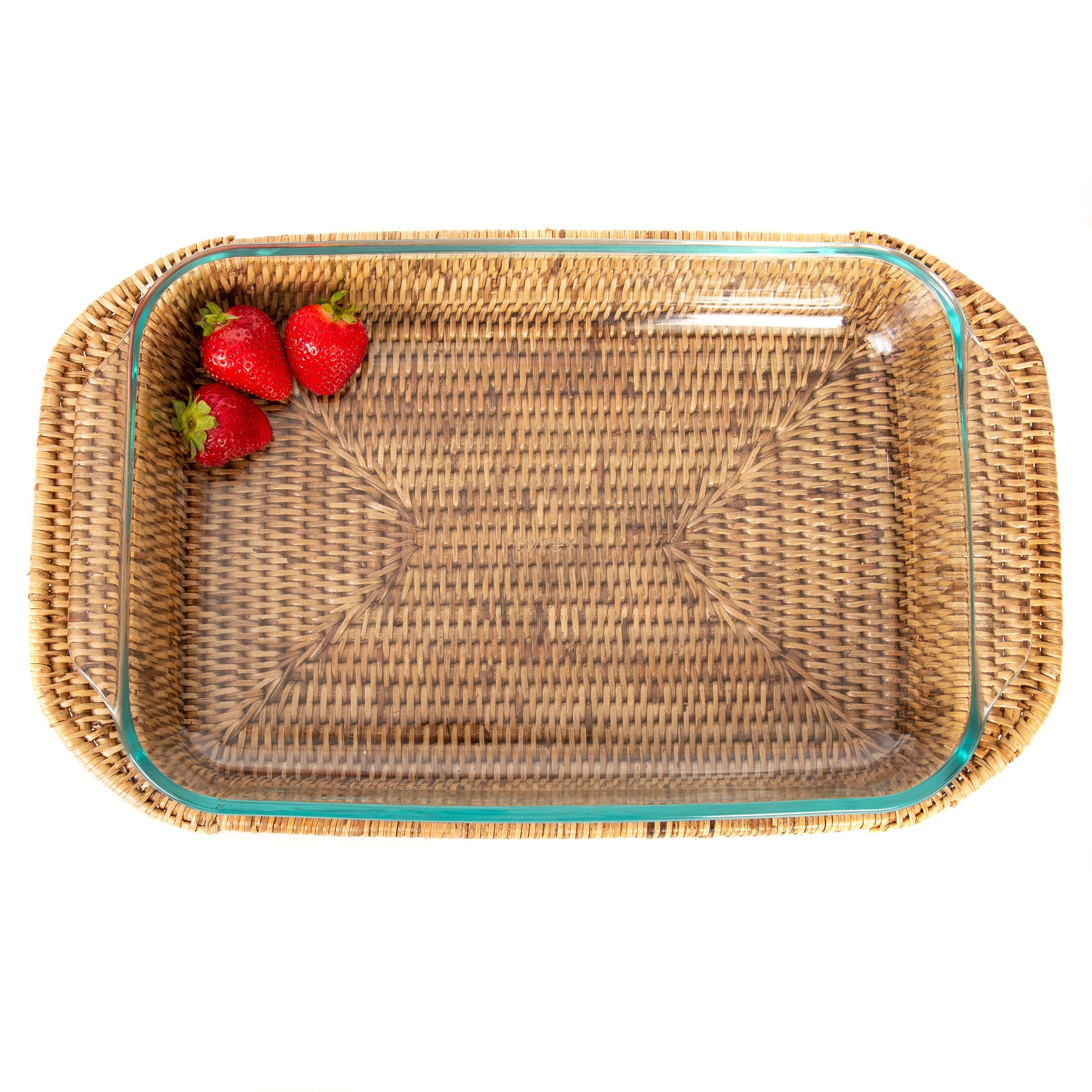 Artifacts Rattan™ Rectangular Baker Basket with Pyrex - Artifacts ...