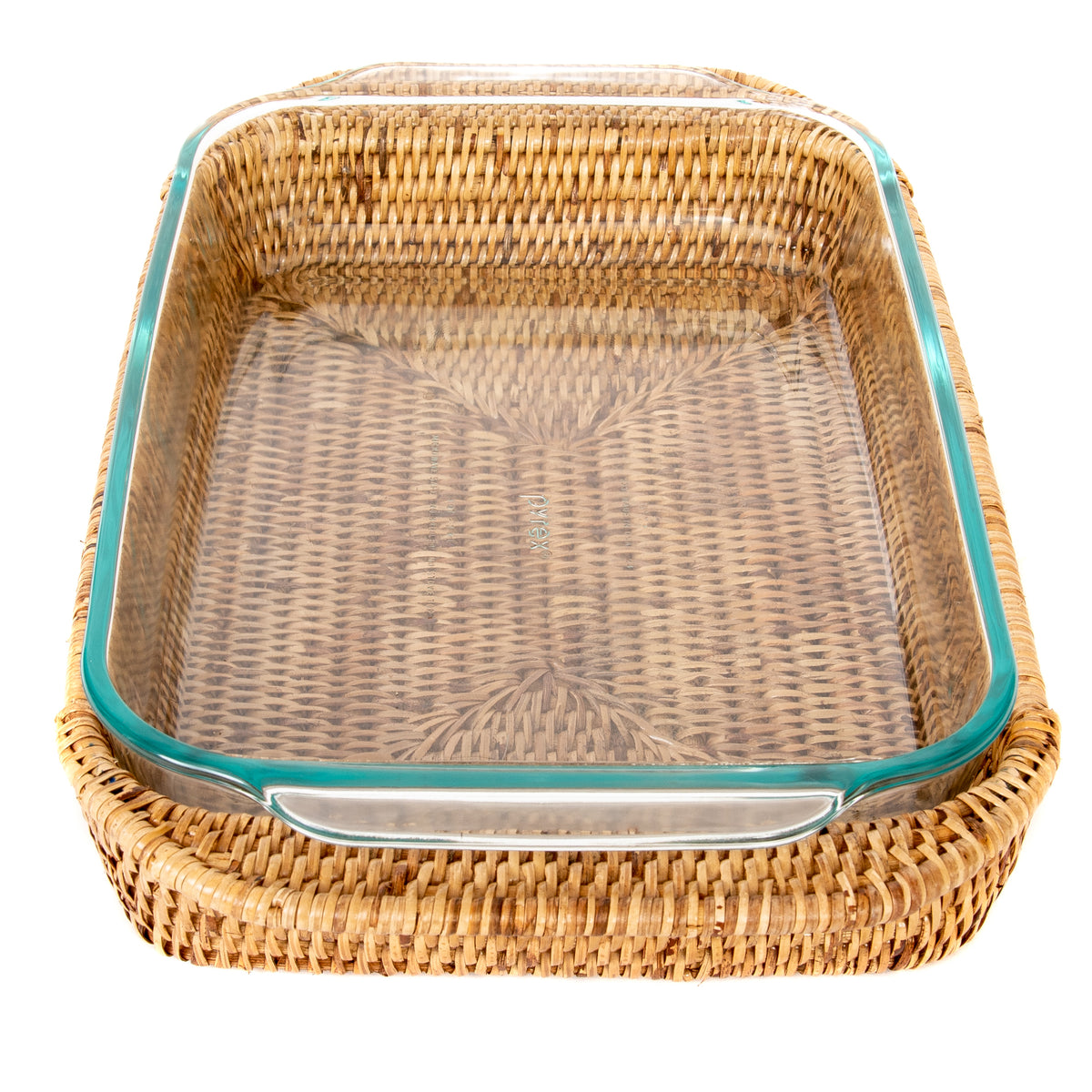 Artifacts Rattan™ Rectangular Baker Basket with Pyrex - Artifacts ...