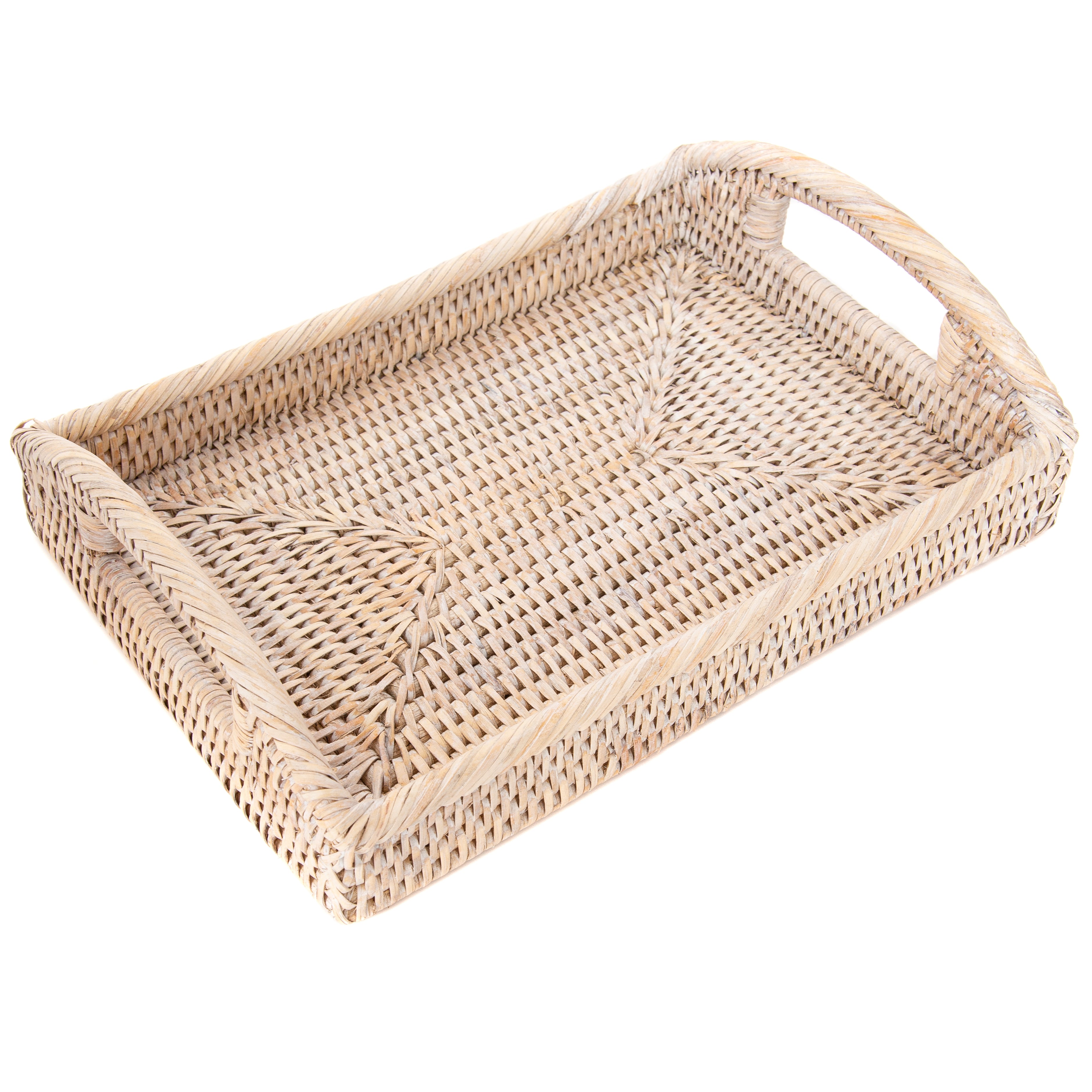 Artifacts Rattan™ Rectangular Vanity Tray With High Handles - Artifacts ...