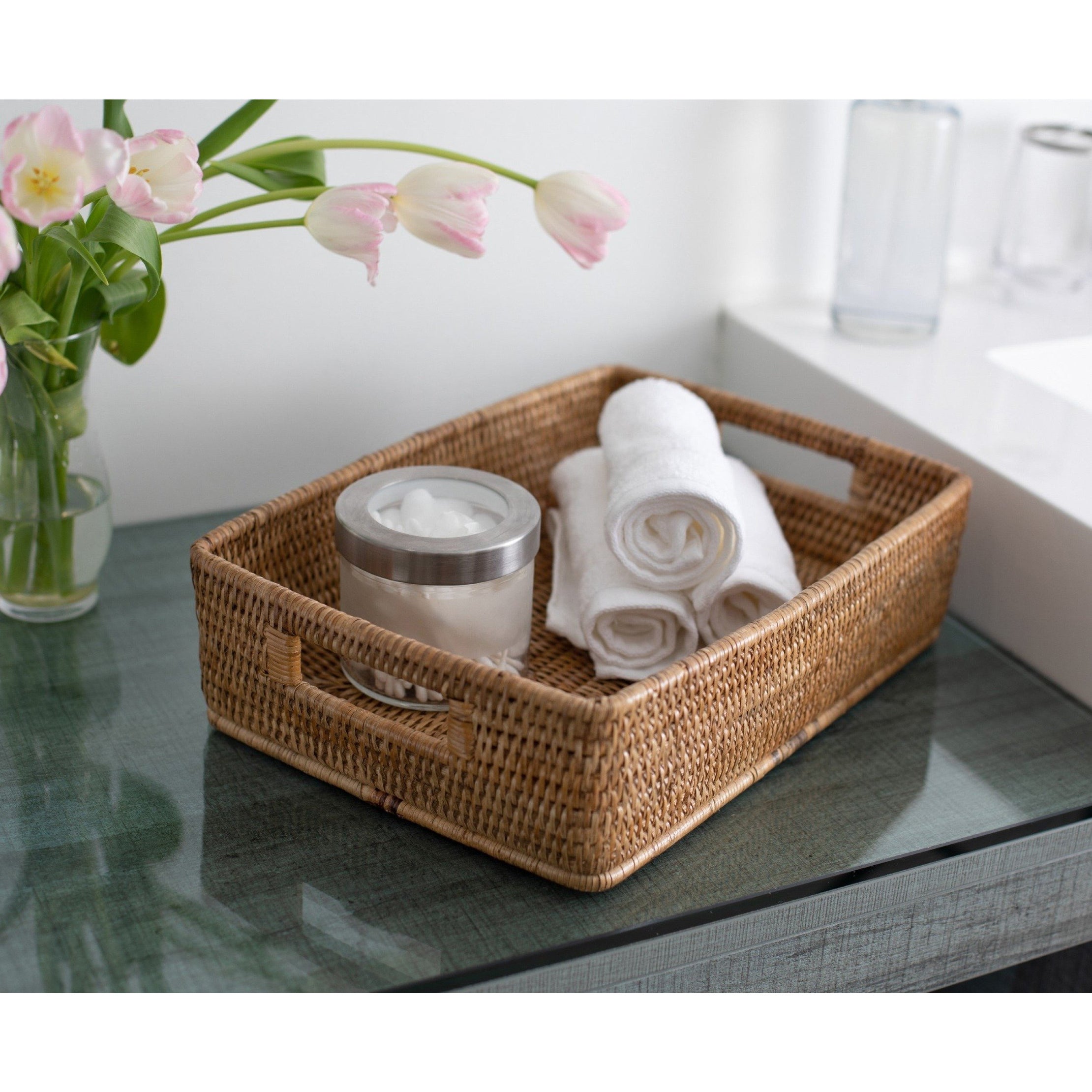 Artifacts Rattan™ Rectangular Storage Basket with Rounded Corners ...