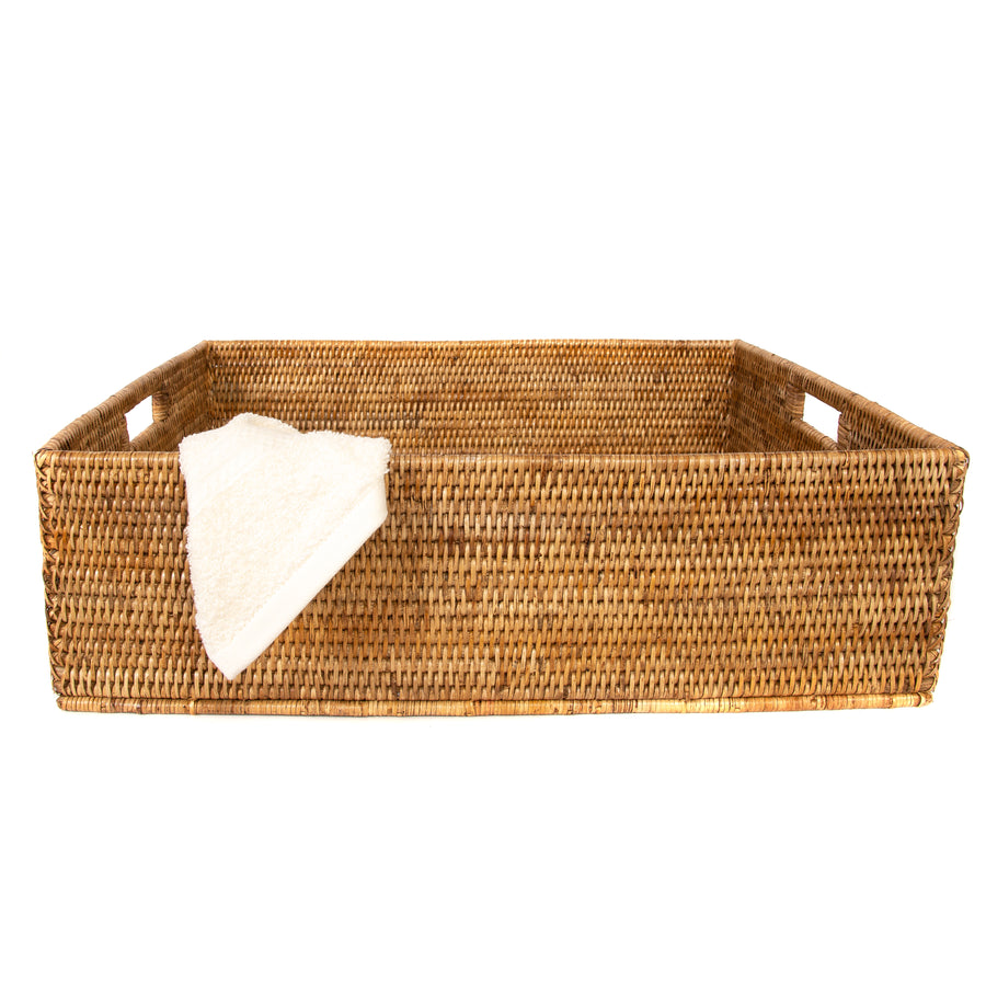 Artifacts Rattan™ Hand Woven Rectangular Storage Basket - Artifacts Trading Company