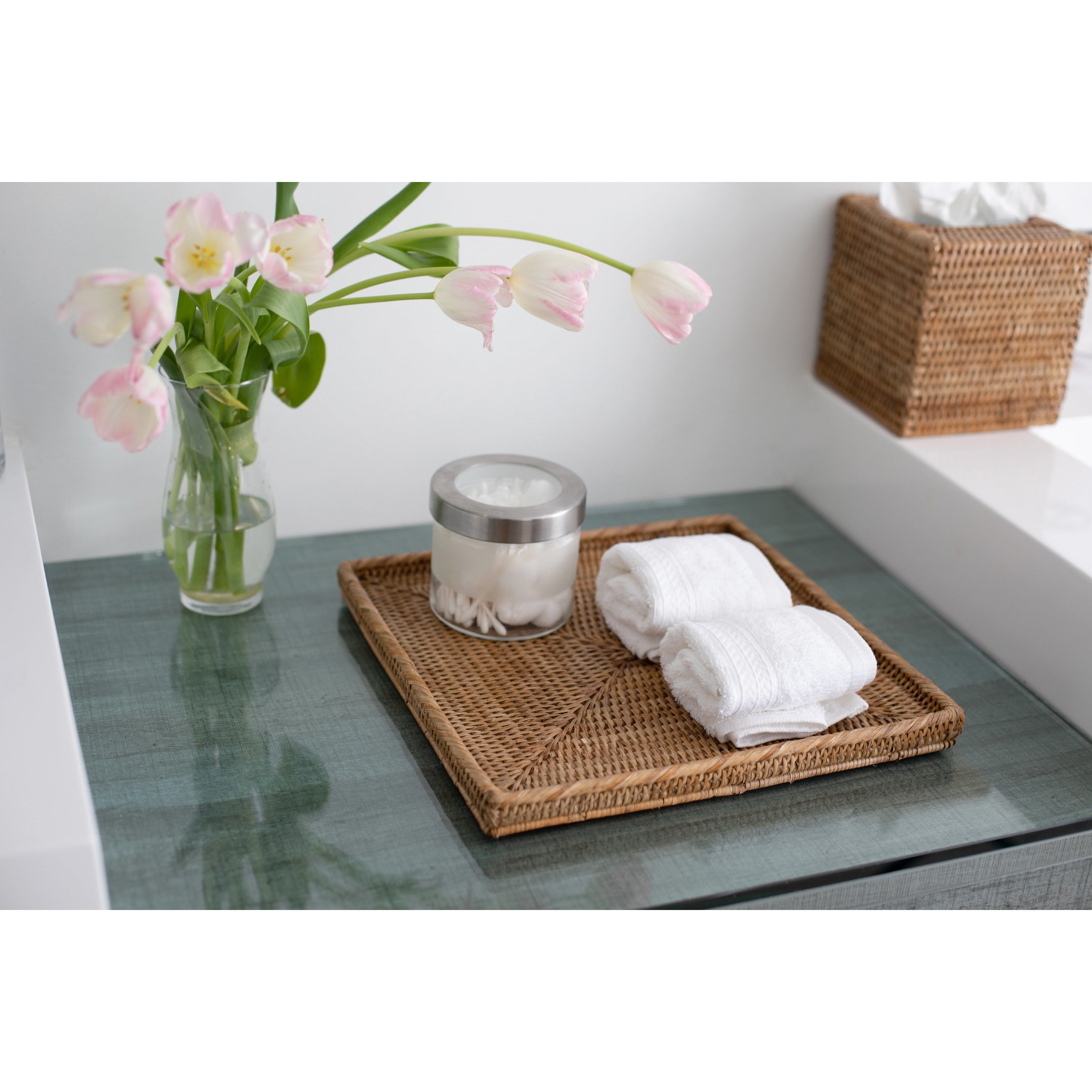 Artifacts Rattan™ Square Flat Tray - Artifacts Trading Company
