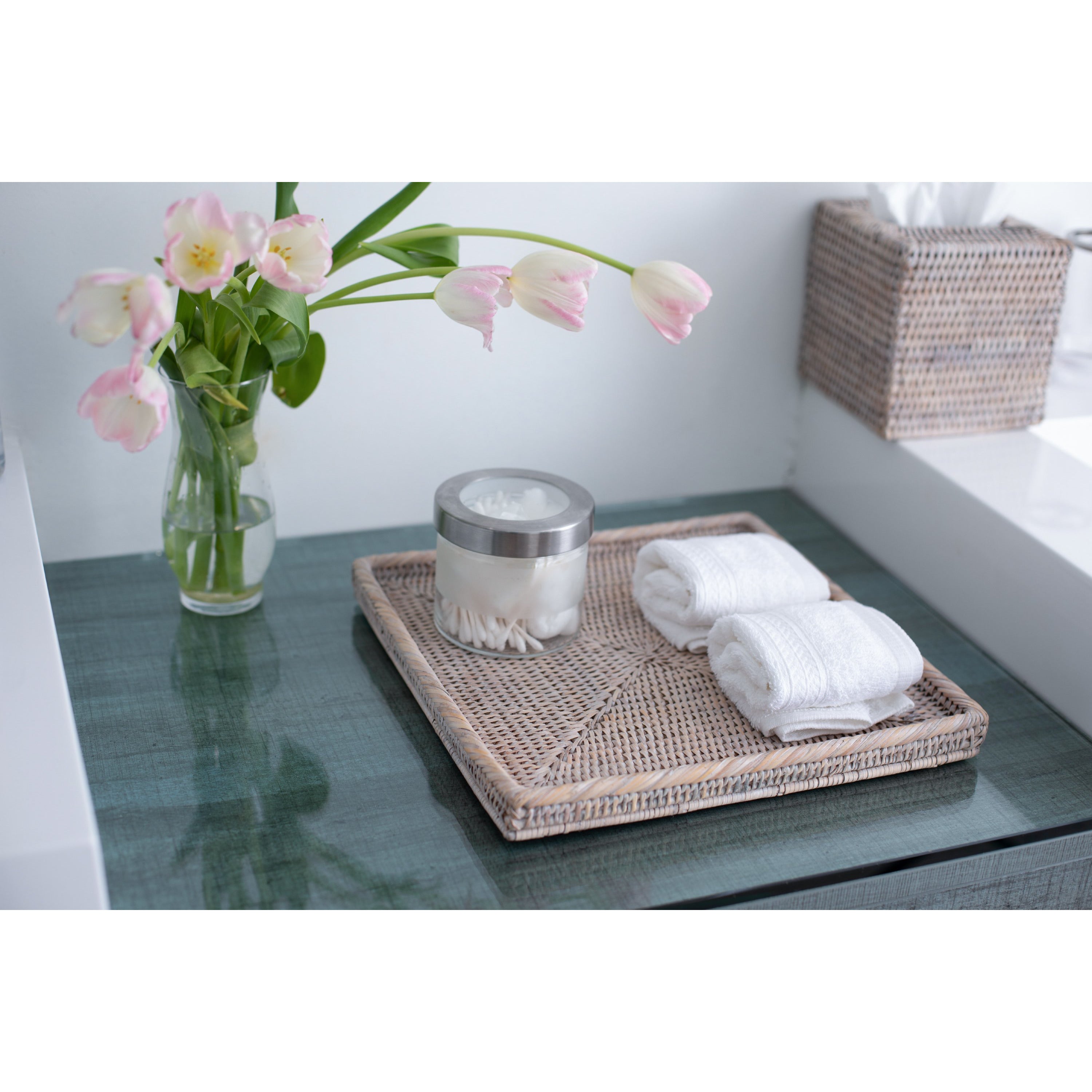 Artifacts Rattan™ Square Flat Tray - Artifacts Trading Company