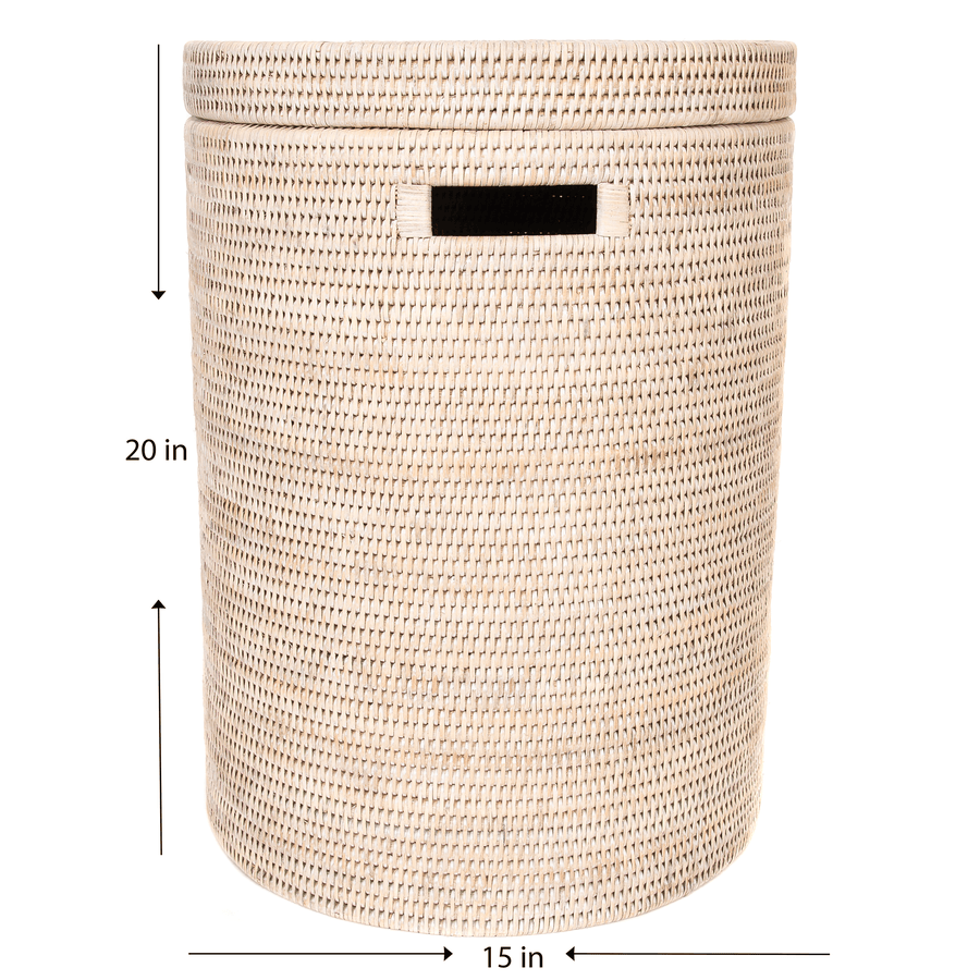 Artifacts Rattan™ Round Hamper with Lid - Artifacts Trading Company