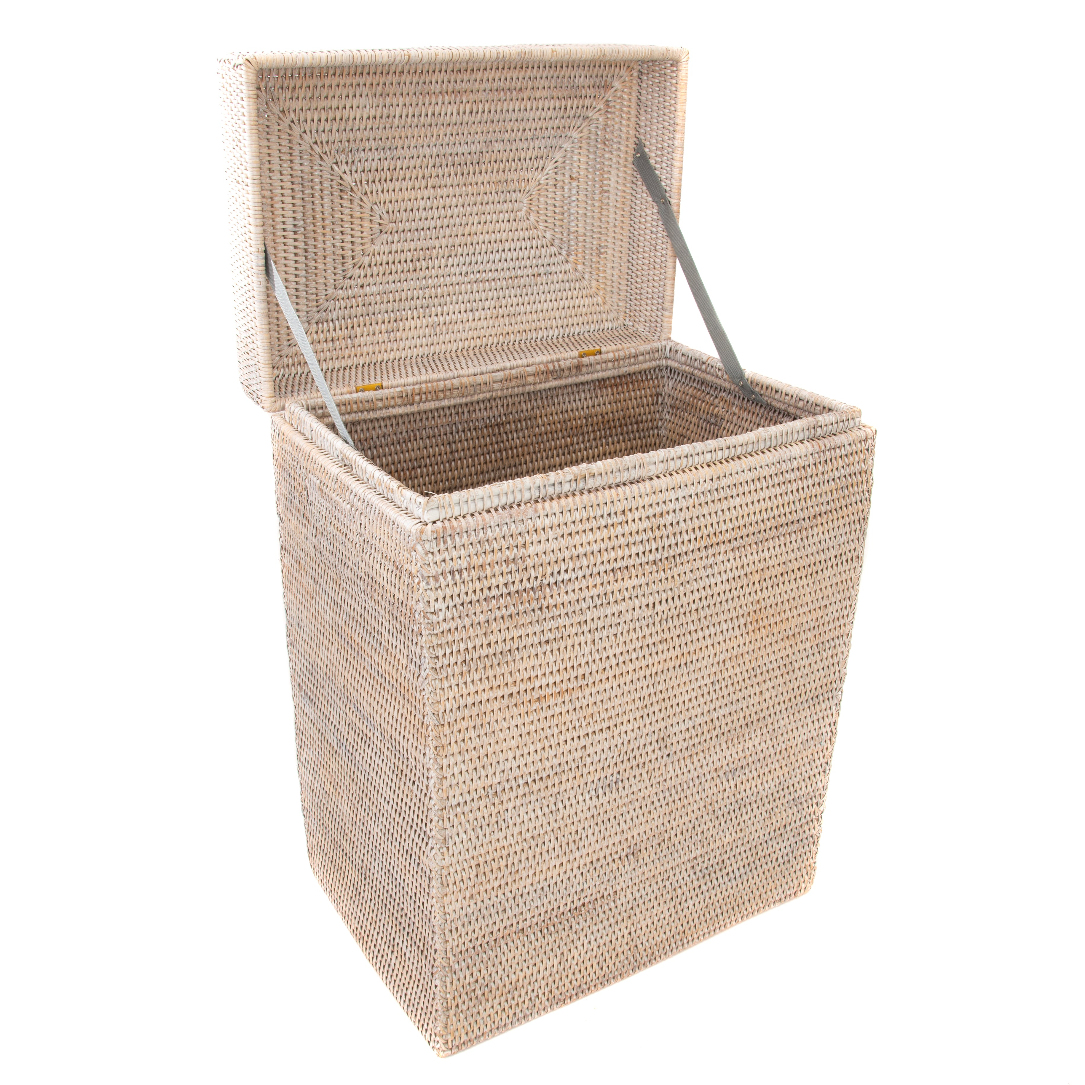 Artifacts Rattan™ Rectangular Hamper with Hinged Lid & Cloth Liner ...