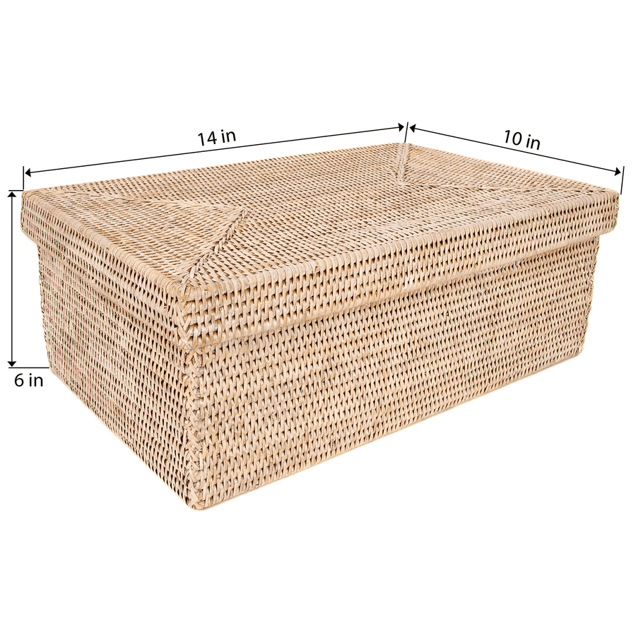 Artifacts Rattan™ Rectangular Storage Box with Lid - Artifacts Trading ...
